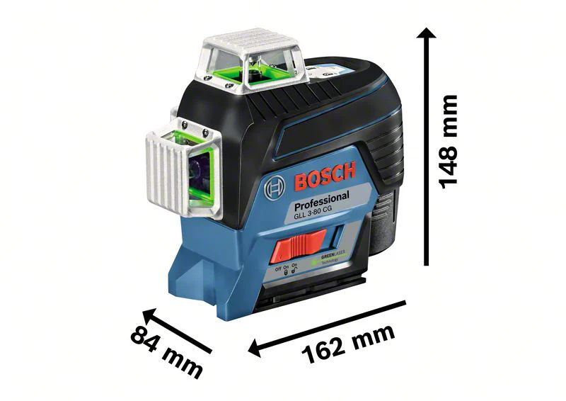 Foto Měřící laser BOSCH Professional GLL 3-80 CG 0601063T00 1x 2,0 Ah ...