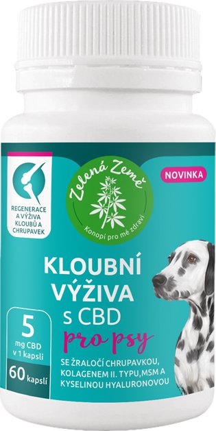 Zelená Země CBD kloubní výživa pro psy 60 cps. od 558 Kč - Zbozi.cz
