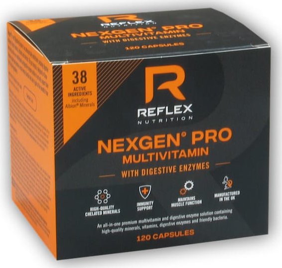 Foto Reflex Nutrition Nexgen Pro + Digestive Enzymes 120 cps. - Zbozi.cz