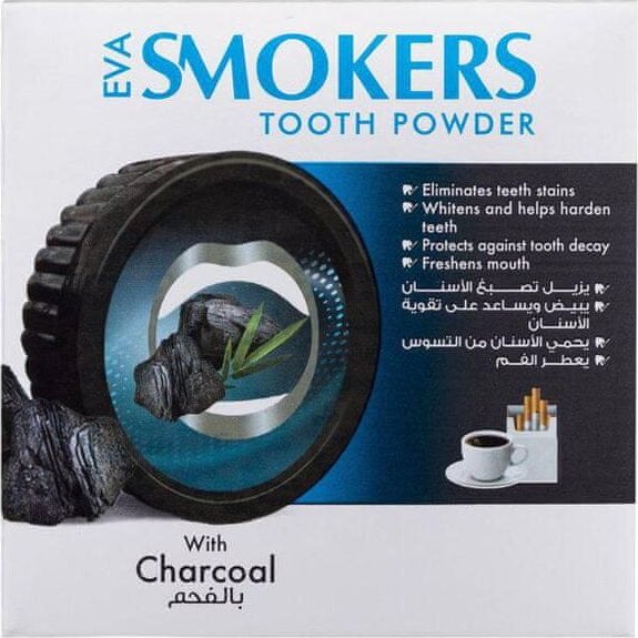 EVA Cosmetics Smokers Tooth Powder With Charcoal bělicí zubní pudr s aktivním uhlím 40 g od 95 ...