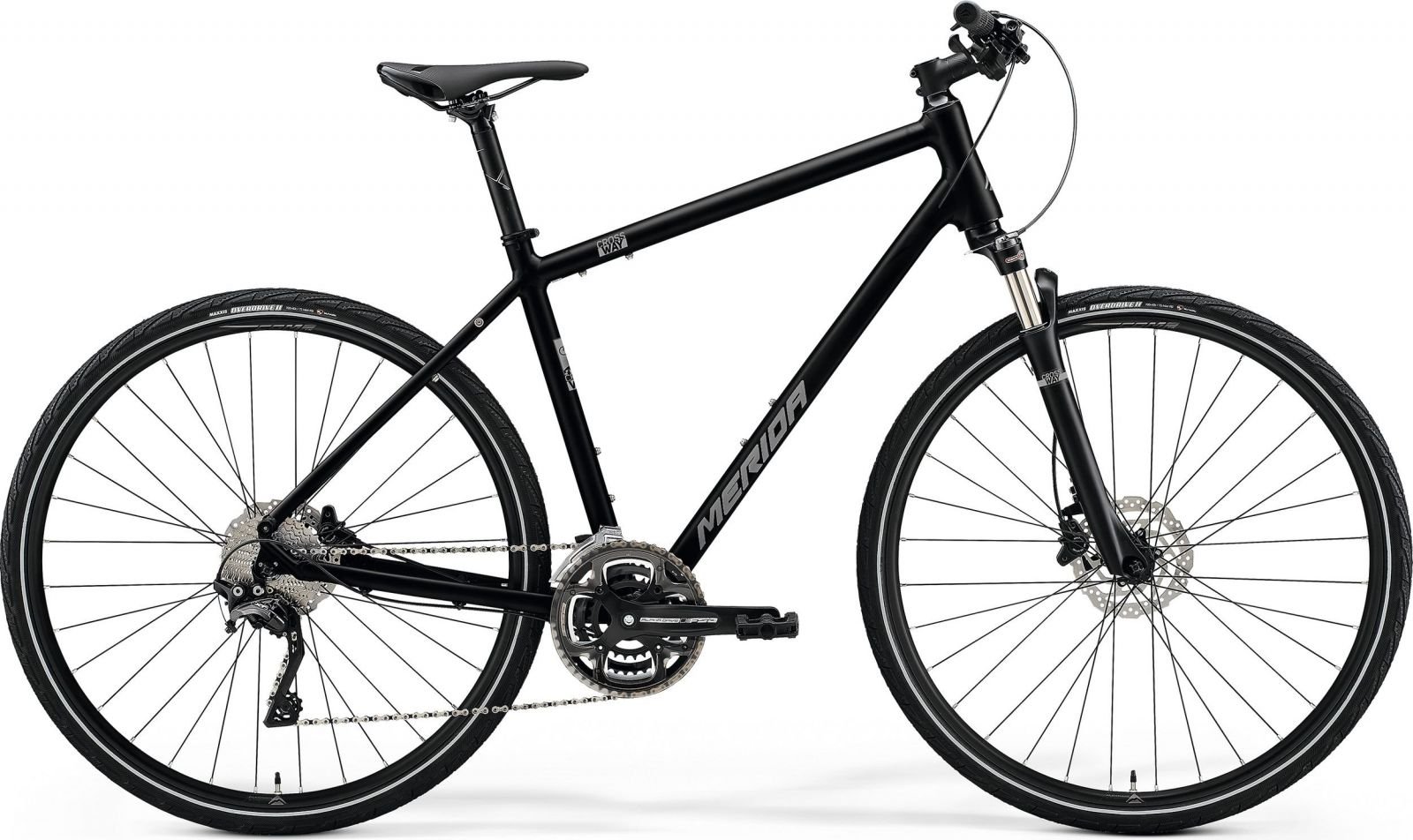 Merida Crossway 500 28" Glossy Black/Matt Silver 2021 XL - Zbozi.cz