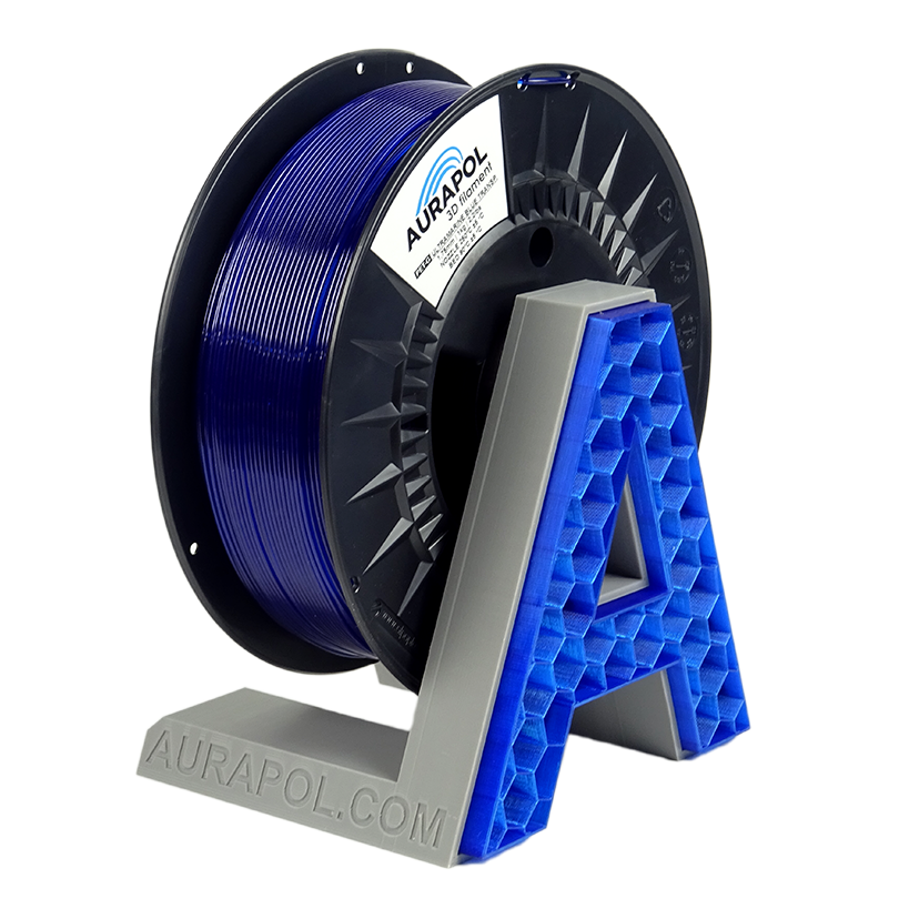 Aurapol PET-G Filament 1,75 mm 1 kg Ultramarine Blue Transparent od 424 ...