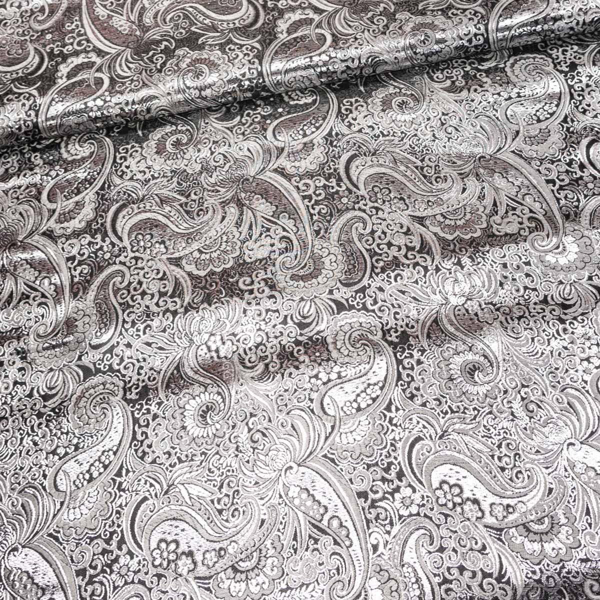 Eratex Šatovka brokát černá/stříbrná 140 cm/1 m - Zbozi.cz