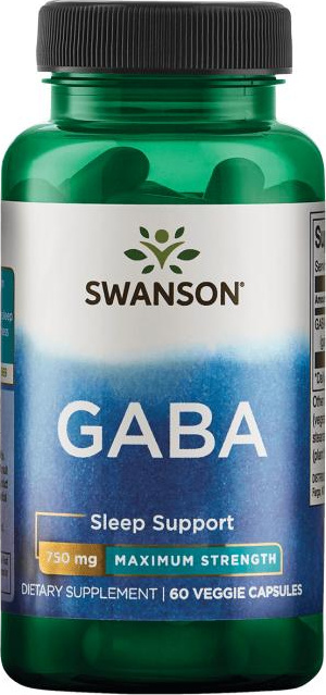 Swanson Maximum Strength GABA 750 mg 60 cps. od 197 Kč - Zbozi.cz