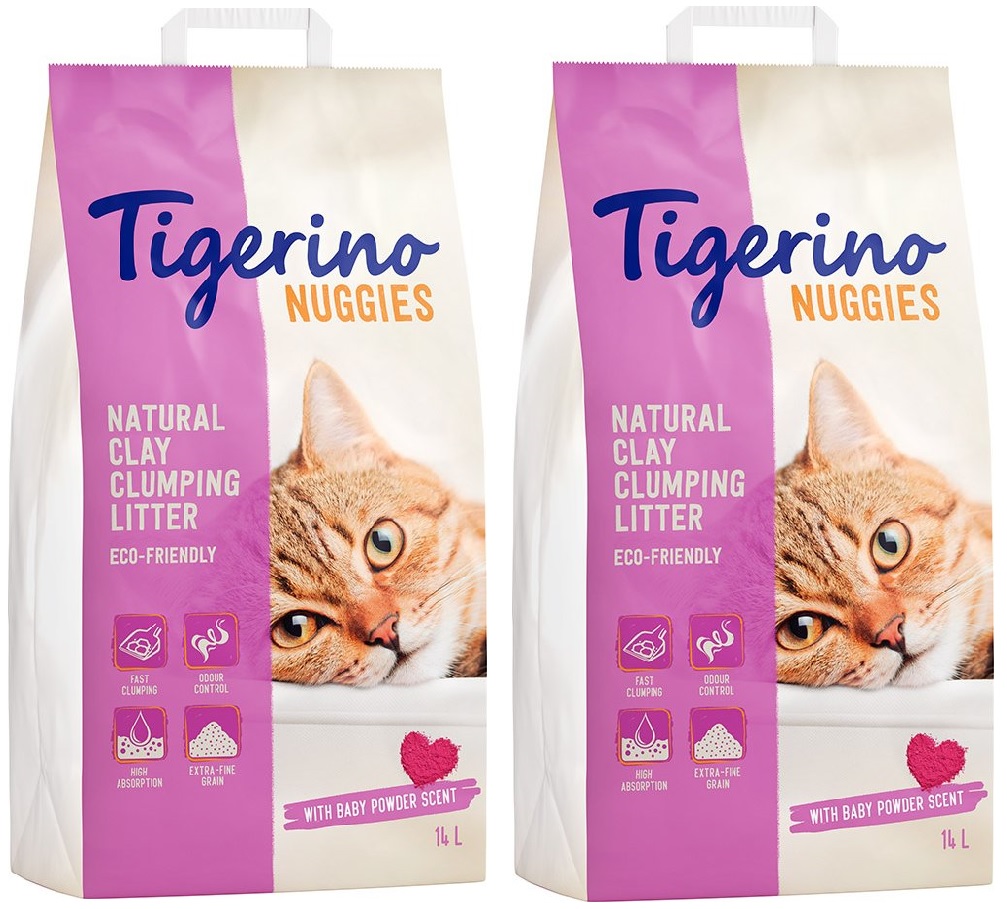 Tigerino Nuggies with Baby Powder, 2x 14 l od 362 Kč - Zbozi.cz