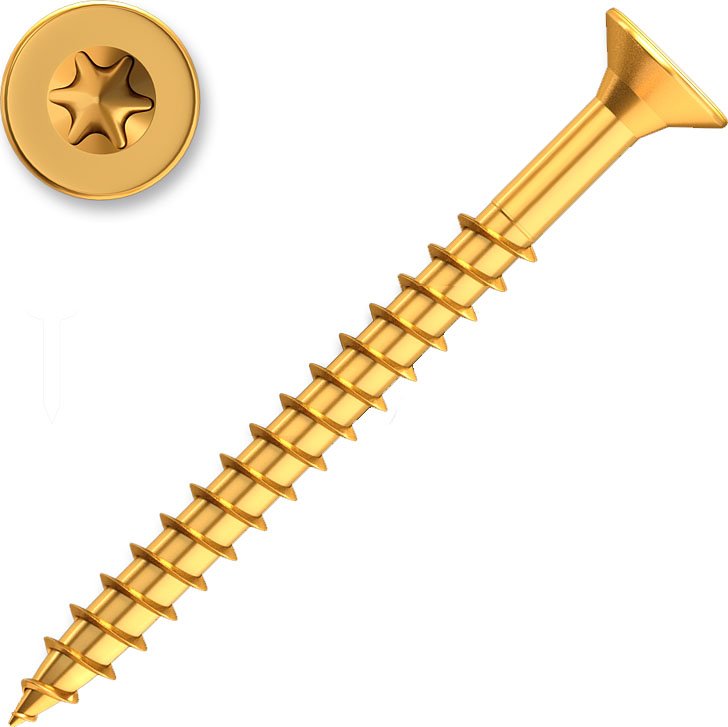 Hašpl Vrut univerzální zapuštěná hlava Torx T25 částečný závit 5 x 80 mm 200 ks od 1,10 Kč ...