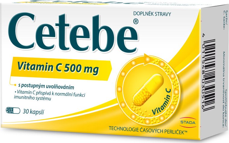 Stada Arzneimittel Cetebe Vitamín C 500 mg od 118 Kč - Zbozi.cz