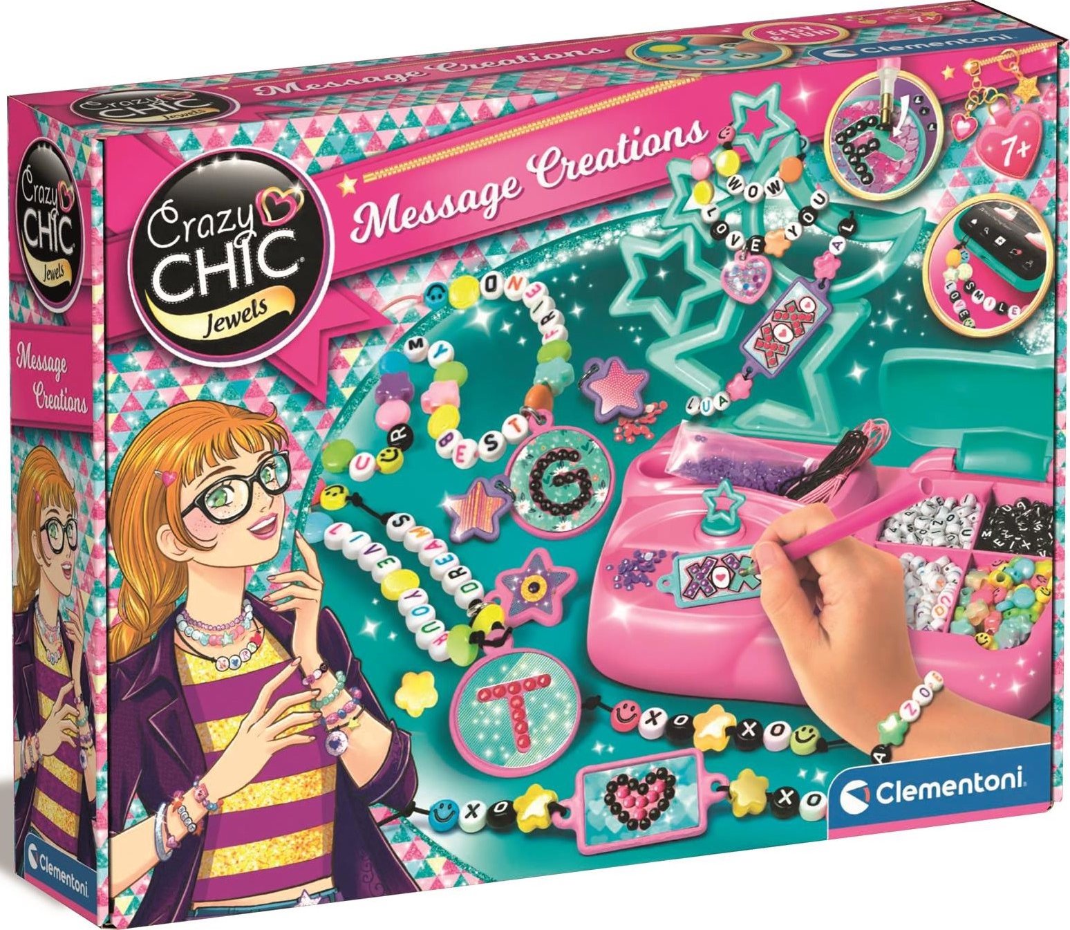 Clementoni Crazy Chic Jewels Message Creations sada na výrobu šperků s ...