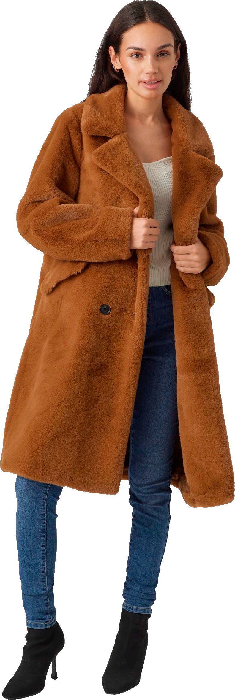 Vero Moda VMSONJAELLY Coat Braun/Rubber - Zbozi.cz