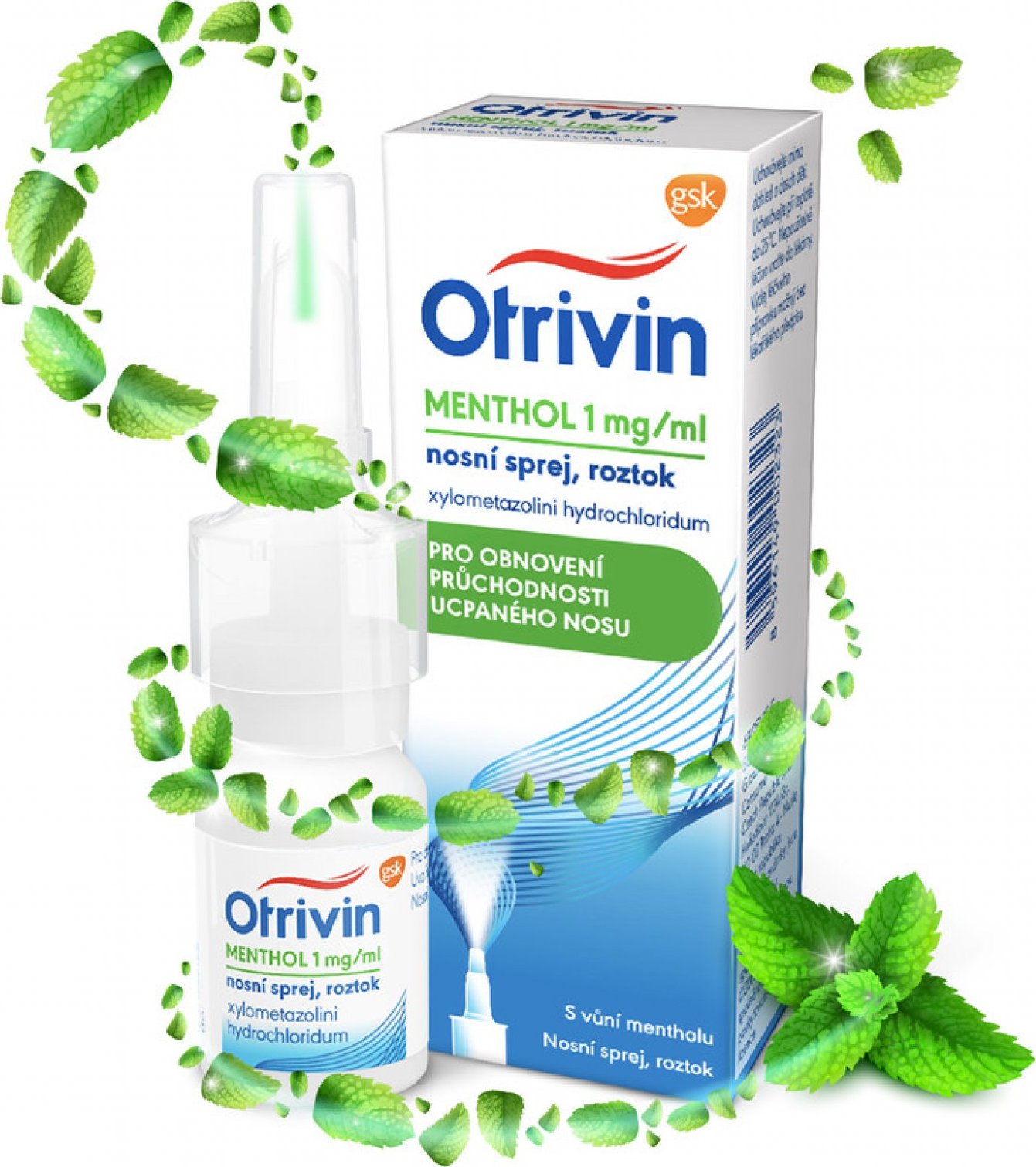 Foto Nosní sprej Novartis Otrivin Menthol 1 mg/ml 10 ml - Zbozi.cz