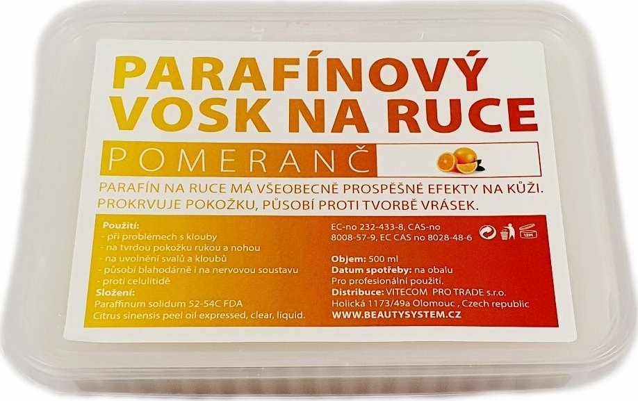 Kosmetický parafínový vosk pomeranč 500 ml - Zbozi.cz