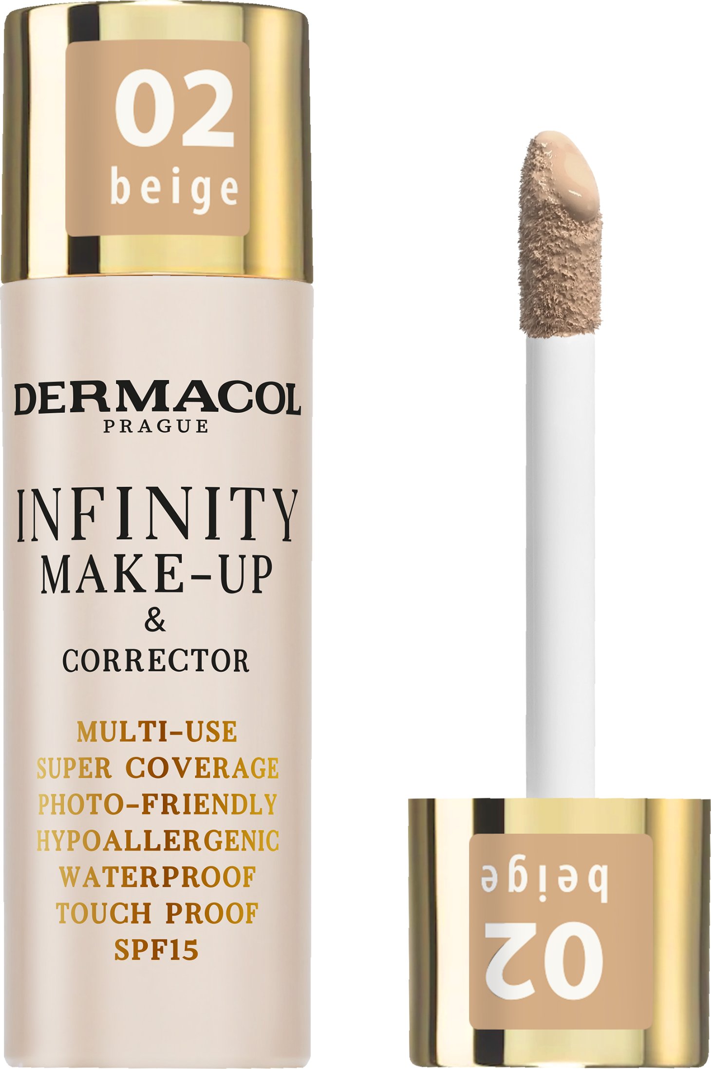 Dermacol Infinity Make-up a korektor SPF15 20 g 02 Beige od 219 Kč ...