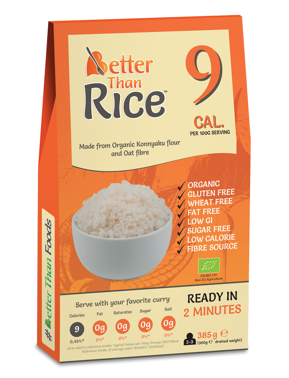 Better Than Rice Konjaková rýže Bio 385 g - Zbozi.cz