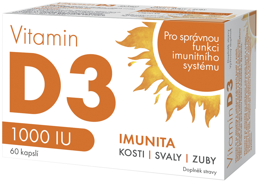 SWISS MED Pharmaceuticals Vitamin D3 1000 IU 60 cps. - Zbozi.cz