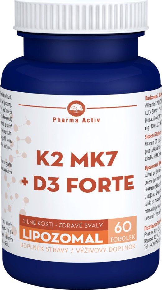 Pharma Activ Lipozomal K2 MK7 + D3 Forte 60 tob. od 199 Kč - Zbozi.cz
