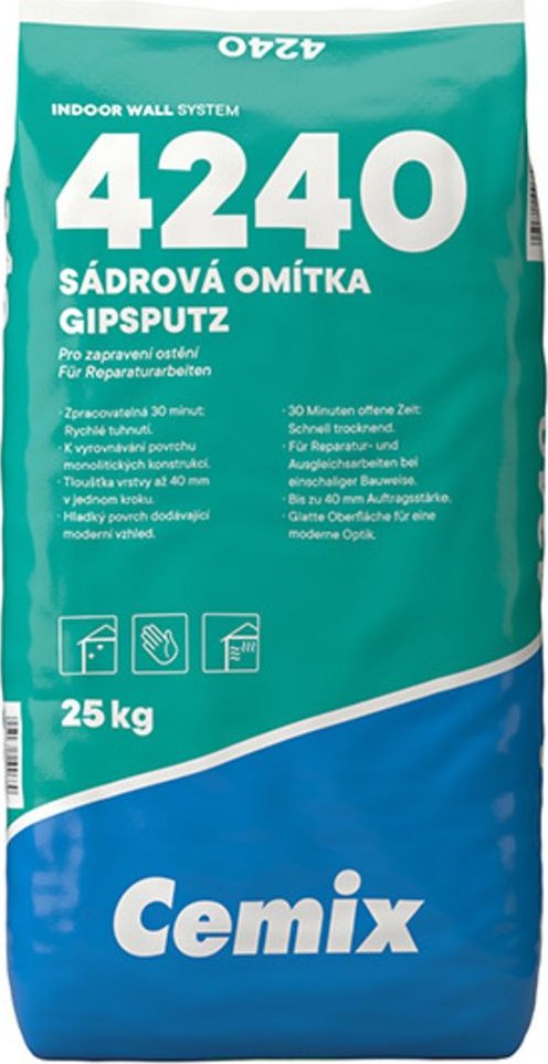 Cemix 4240 sádrová omítka 25 kg od 219 Kč - Zbozi.cz