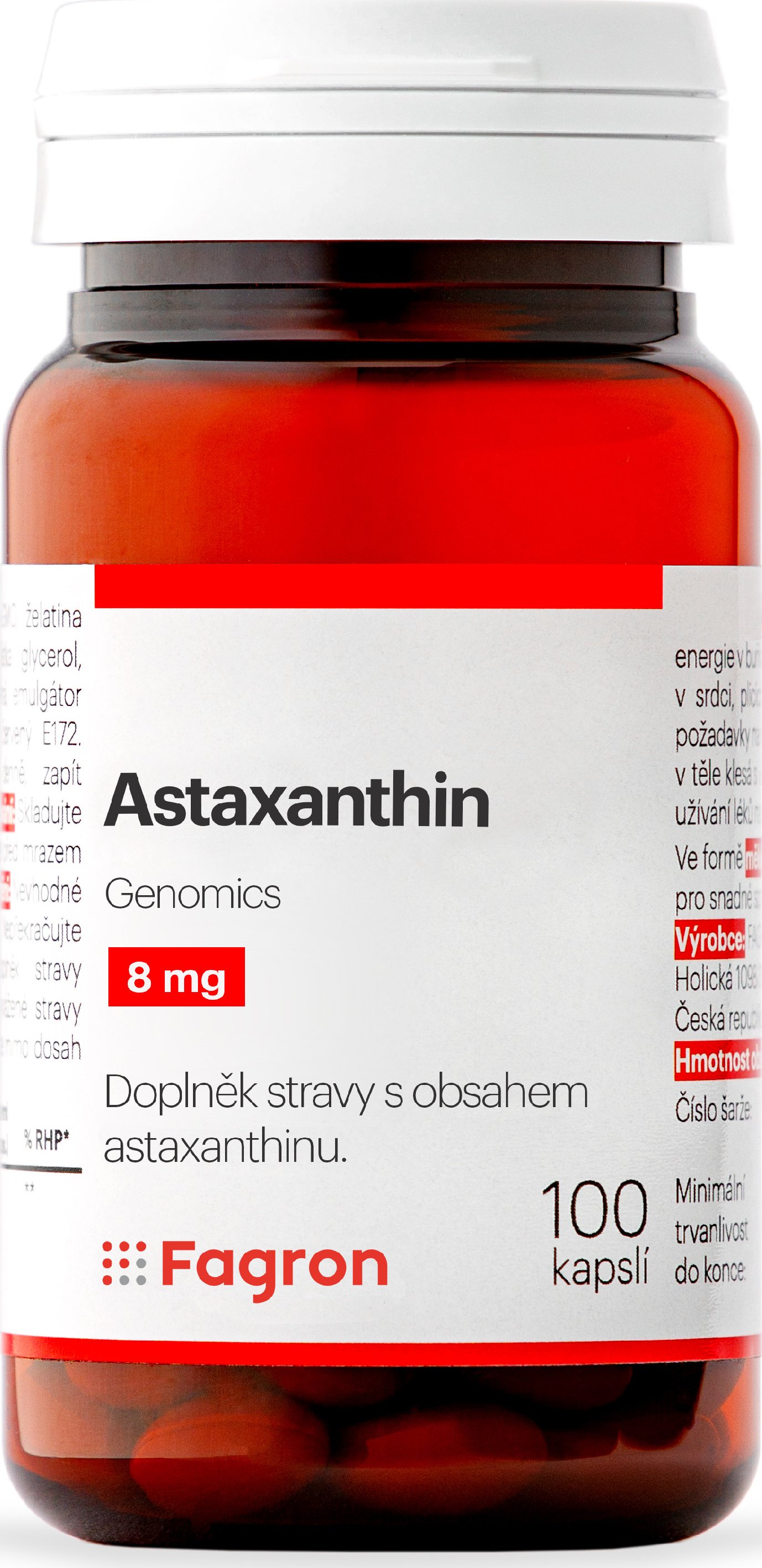 Fagron Astaxanthin 8 mg 100 cps. - Zbozi.cz