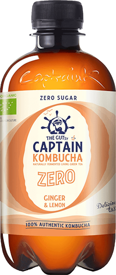 The GUTsy Captain Kombucha Zero zázvor/citrón BIO 400 ml od 45 Kč ...