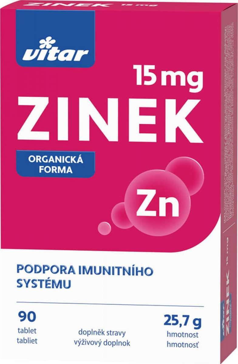 Vitar Zinek 15 mg 90 tbl. od 57 Kč - Zbozi.cz