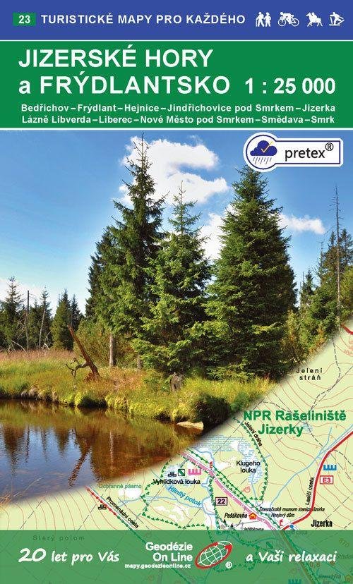 Turistické mapy pro každého 23: Jizerské hory a Frýdlantsko 1:25 000 ...