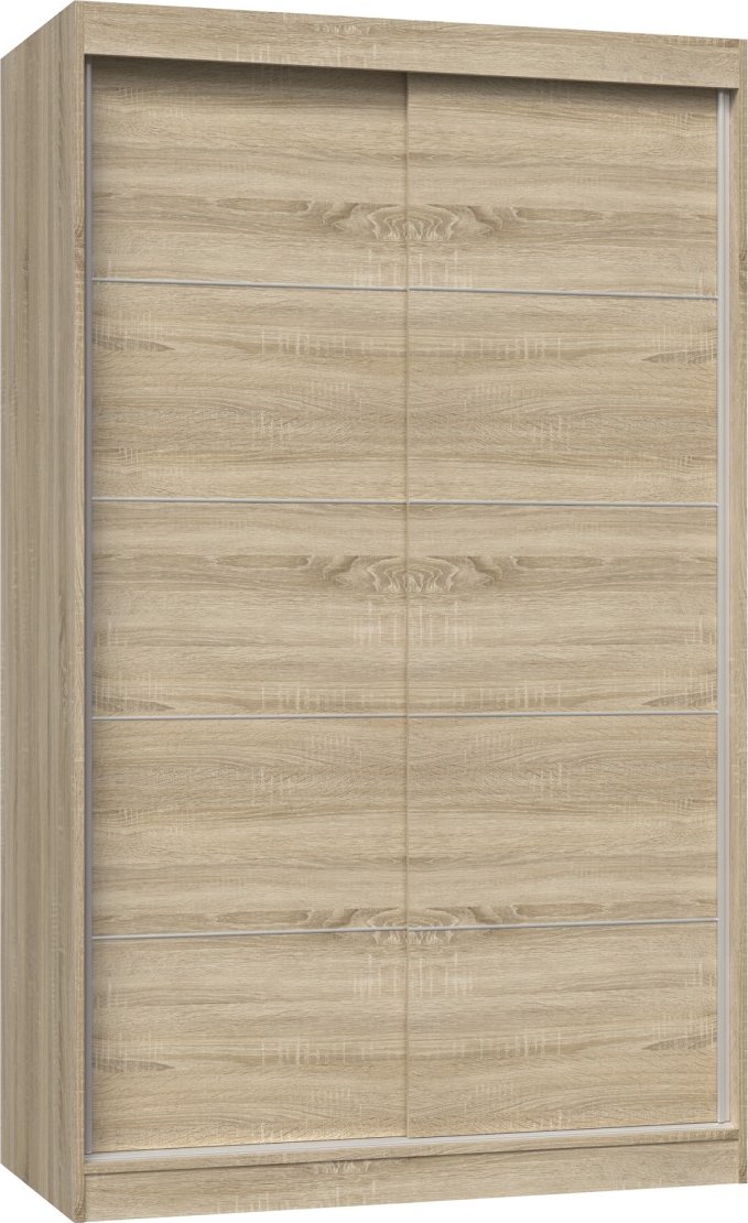 Topeshop Iga 120 cm s ozdobnými pruhy na dveřích, dub sonoma od 6 719 ...