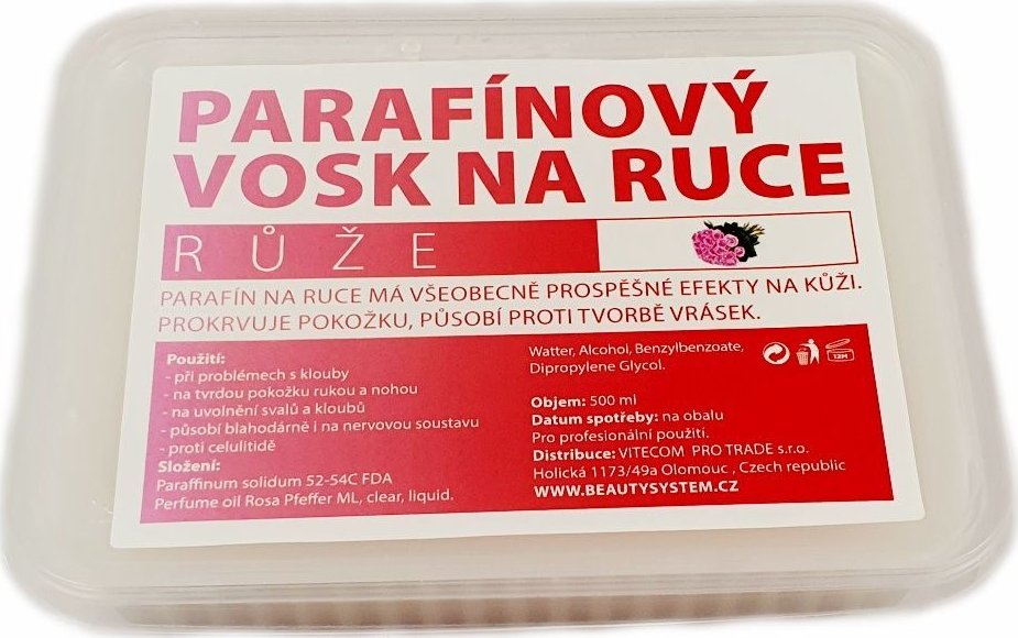 Růže parafinový vosk na ruce 500 ml - Zbozi.cz