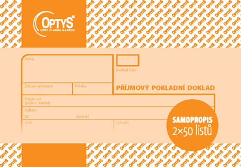 Optys 1091 příjmový doklad A6 2 x 50 listů od 43 Kč - Zbozi.cz