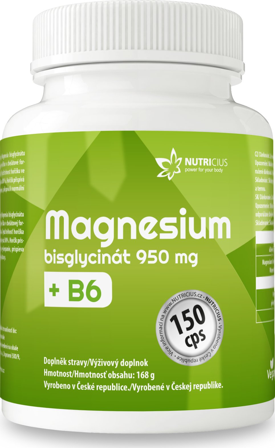 Nutricius Magnesium bisglycinát + B6 150 cps. od 182 Kč - Zbozi.cz