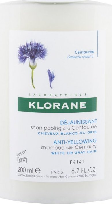 Klorane Anti-Yellowing Shampoo with Centaury šampon pro šedivé vlasy ...