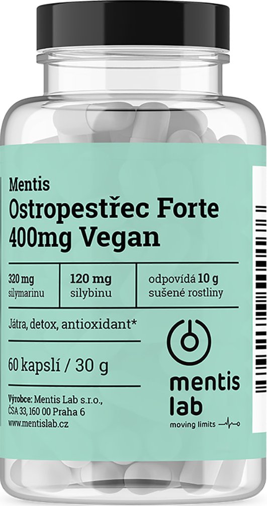 Mentis Lab Ostropestřec Forte Vegan 400 mg 60 cps. od 359 Kč - Zbozi.cz