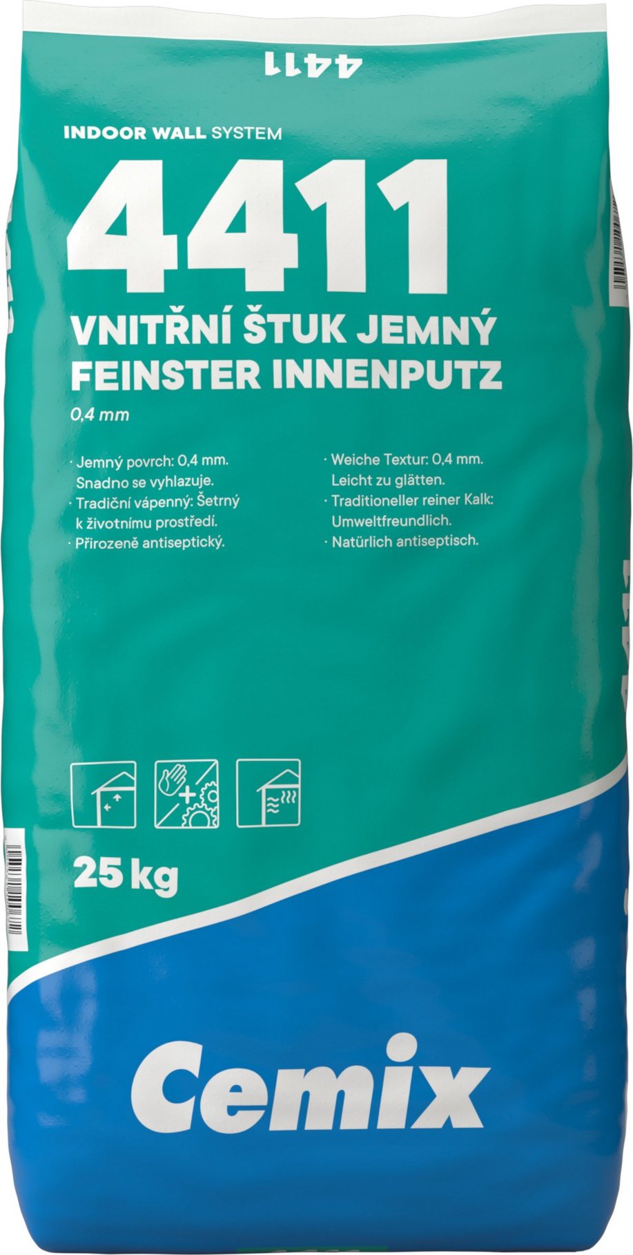 Cemix 4411 vnitřní štuk jemný 25 kg od 134 Kč - Zbozi.cz