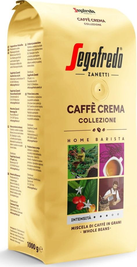 Segafredo Caffé Crema Collezione zrnková 1 kg od 439 Kč - Zbozi.cz