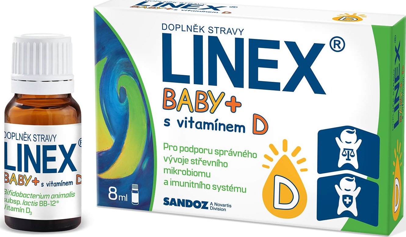 Linex Baby+ s vitamínem D 8 ml od 189 Kč - Zbozi.cz