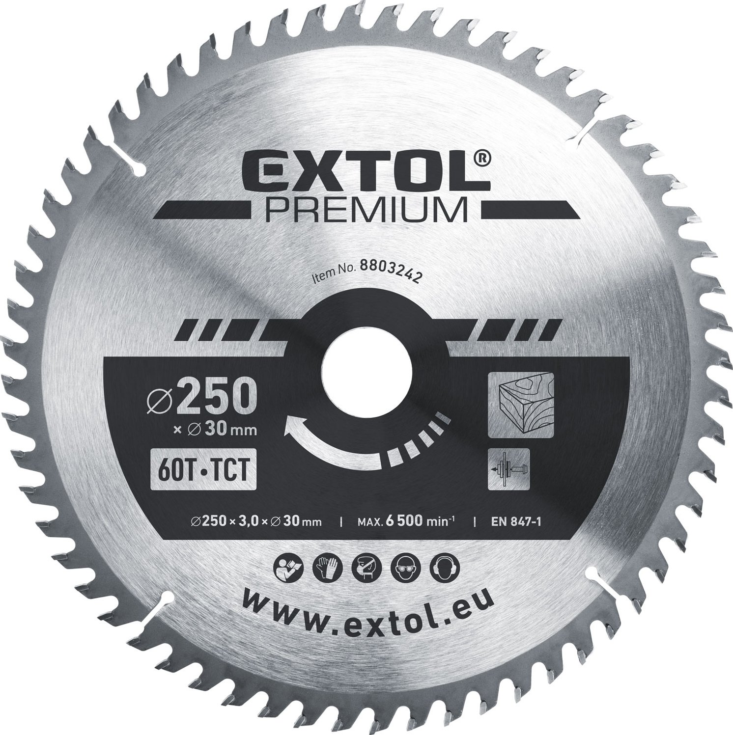 Extol Premium pilový kotouč s SK plátky 8803242 250 x 30 x 3 mm 60 zubů ...