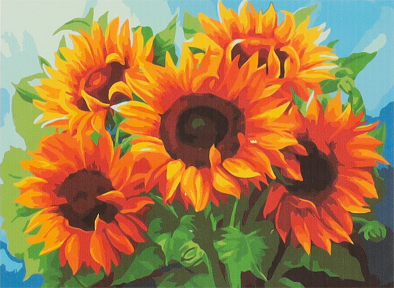 Malování podle čísel Slunečnice na plátně 40 x 50 cm bez rámu - Zbozi.cz