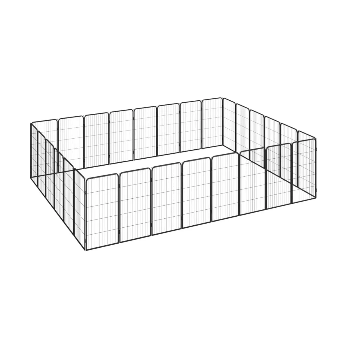 Foto Ohrádka pro psa Ohrádka pro psy 28 panelů 100 x 50 cm práškovaná ...