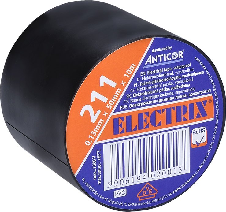 Anticor Electrix 211 černá 50 mm x 10 m od 21 Kč - Zbozi.cz