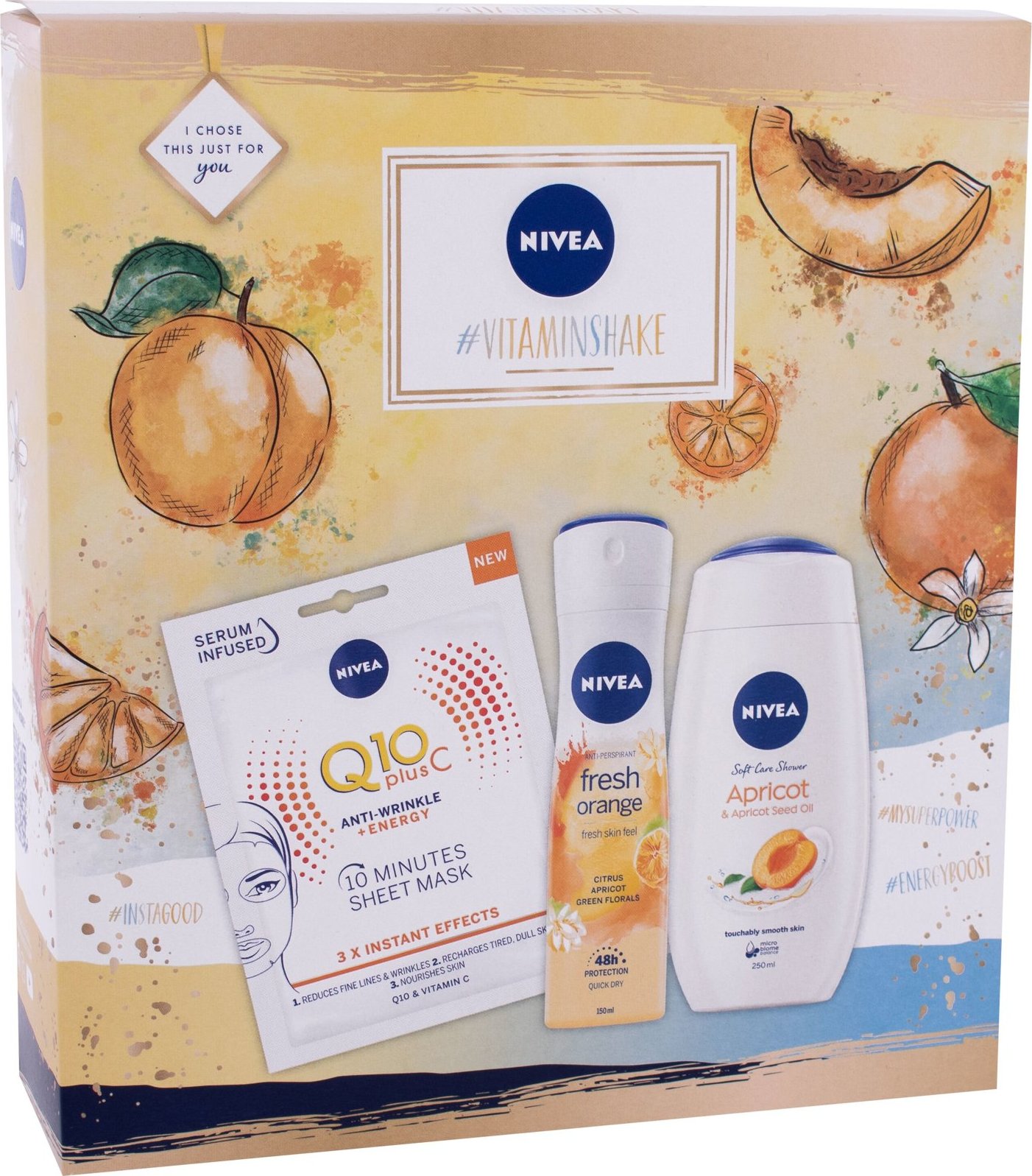 Nivea Box Fresh Apricot dárková sada - Zbozi.cz