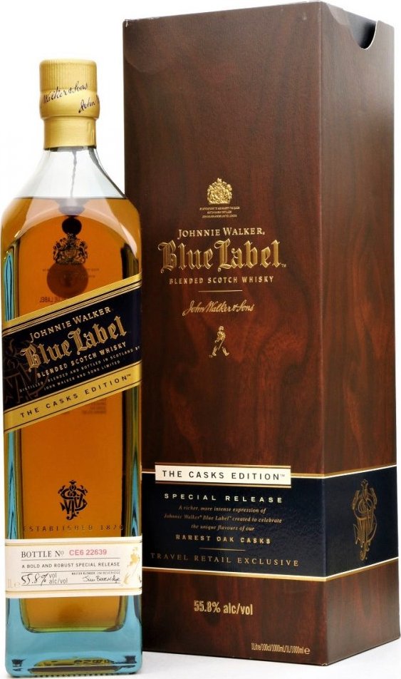 Johnnie Walker Blue Label The Cask Edition 55,8 %1 l dárkový box - Zbozi.cz