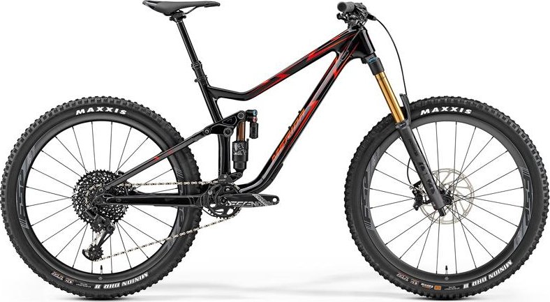 Merida One-Sixty 27,5" Metalic Black/Red Lightning 2019 M - Zbozi.cz