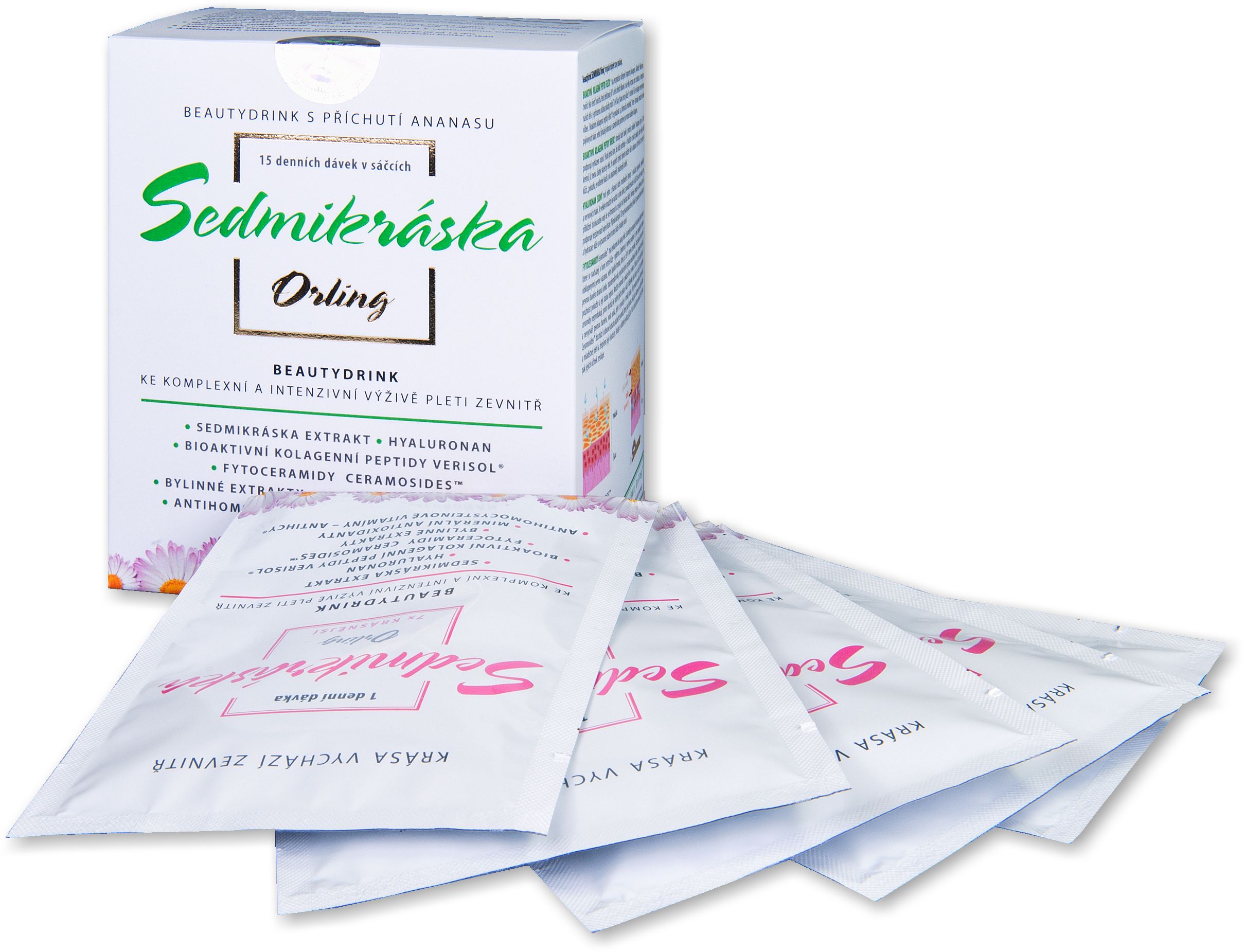 Orling BeautyDrink Sedmikráska nápoj ananas 15 x 14 g od 698 Kč - Zbozi.cz