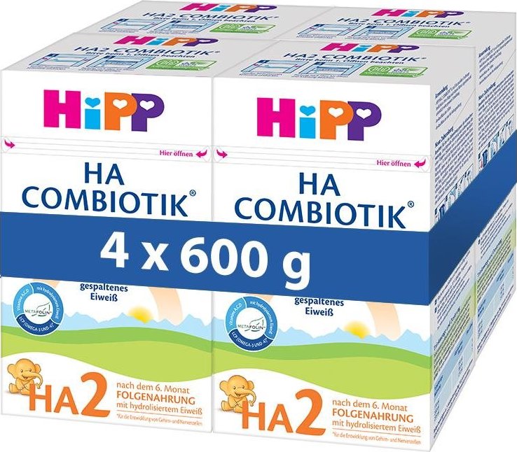 HiPP HA Combiotik 2, 4x 600 g od 1 449 Kč - Zbozi.cz