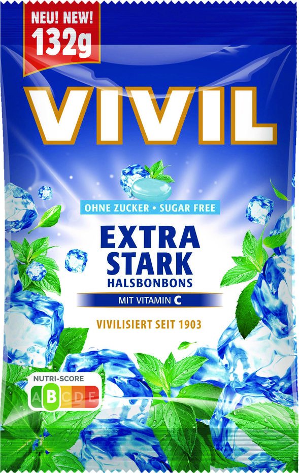 Vivil Extra silné bez cukru mentol + vitamín C 120 g od 59 Kč - Zbozi.cz