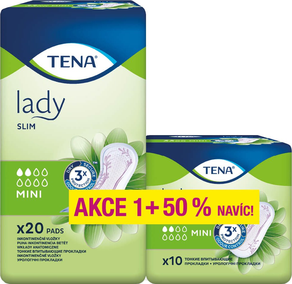 TENA Lady Slim Mini 760293 30 ks od 105 Kč - Zbozi.cz