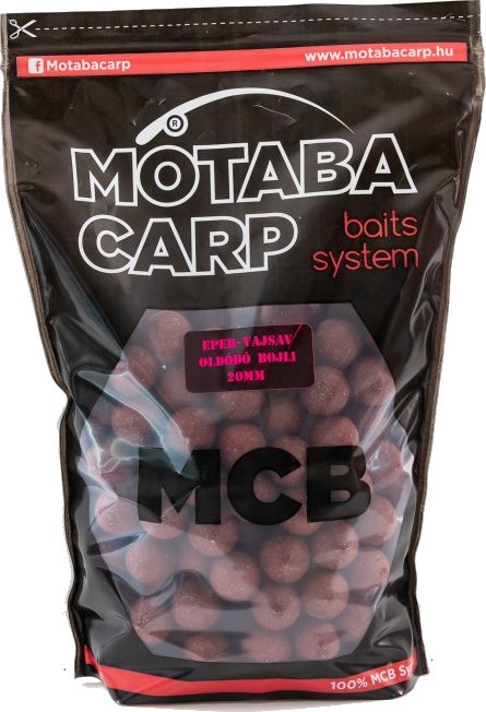 Motaba Carp Rozpustné boilies 20 mm/1 kg, jahoda/kyselina máselná od ...