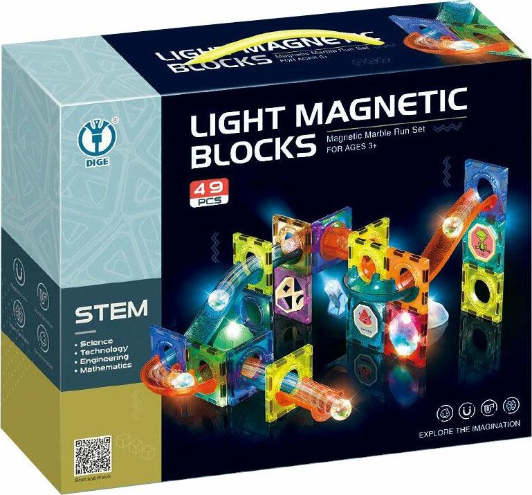 Dige Toys Light Magnetic Blocks 49 ks od 599 Kč - Zbozi.cz