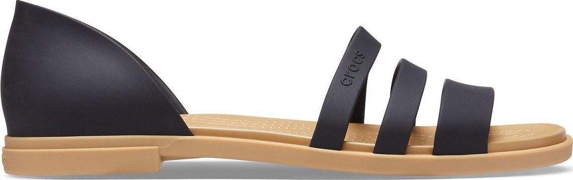 Crocs Tulum Open Flat Black/Tan - Zbozi.cz