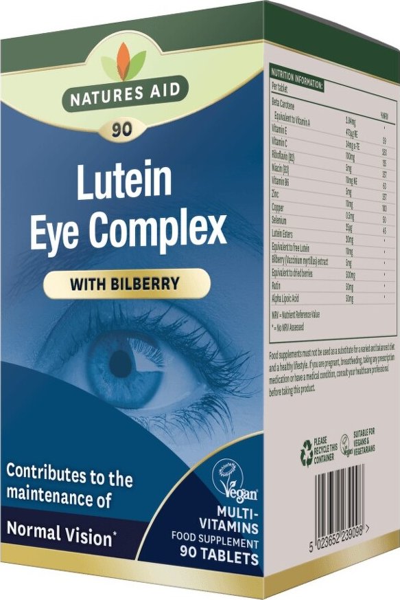 Natures Aid Lutein Eye Complex, 90 tbl. od 595 Kč - Zbozi.cz