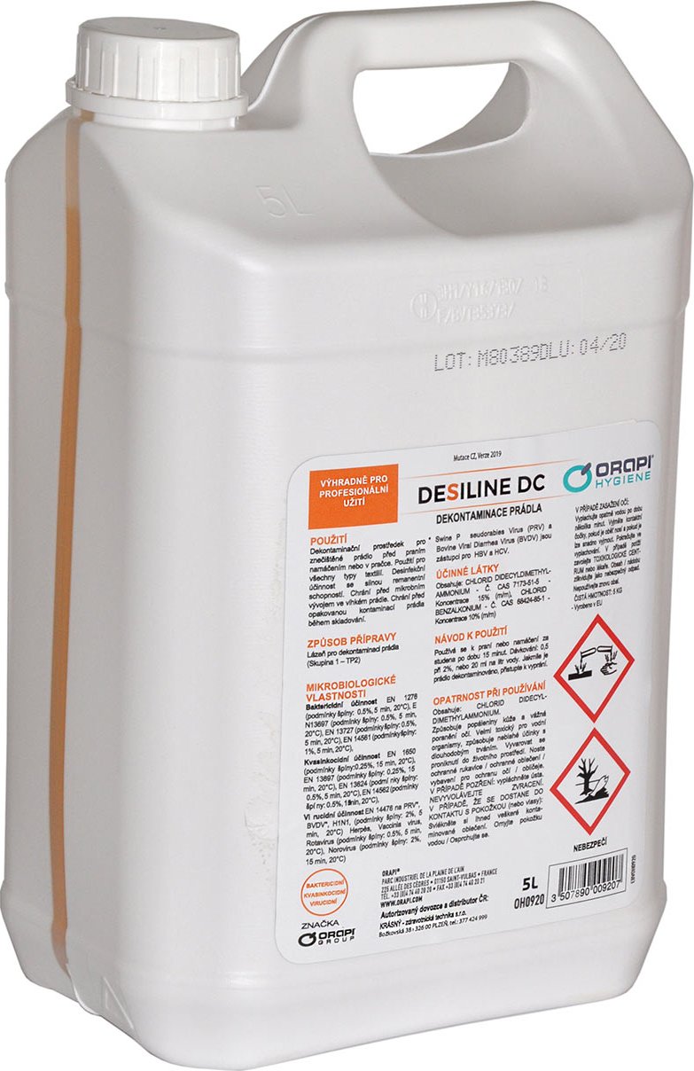 Orapi Hygiene Desiline DC dezinfekce prádla 5 l od 2 384 Kč - Zbozi.cz
