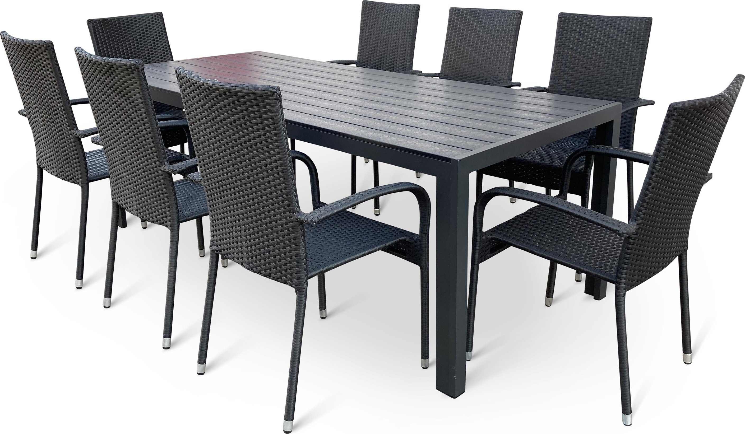 Texim Viking XL Paris zahradní jídelní set 8 + 1 černý - Zbozi.cz